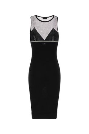 Elisabetta Franchi Womens Longuette Dress Black