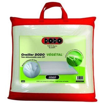Dodo Dodo - Oreiller ergonomique &agrave; m&eacute;moire de forme - 60x60 cm - vegetal