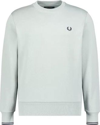 Fred Perry Herren Sweatshirt blau Baumwolle unifarben