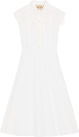 Valentino Sangallo-embroidered Midi Dress