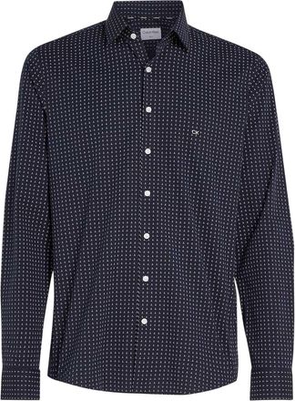 Calvin Klein Hemd f&uuml;r Herren, Popelin, Schmal, Lang&auml;rmlig (Blau)