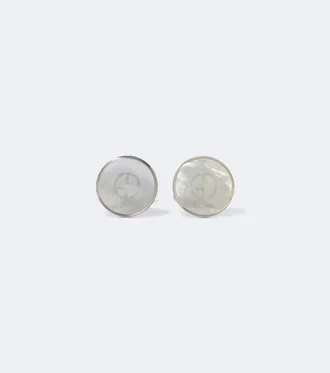 Giorgio Armani Boutons de manchette en argent et nacre
