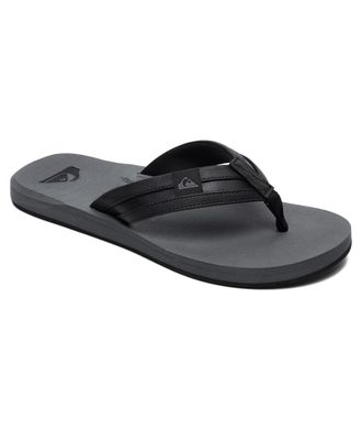 Quiksilver Herren Schnitzer Squish Flipflop, Schwarz Grau Schwarz, 45 EU