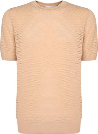 Amaranto Amar&aacute;nto, Homme, Pulls, Beige, Taille: XL T-Shirt en maille ajour&eacute;e