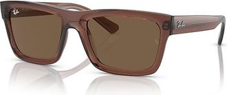 Ray-Ban Warren Bio-based Sonnenbrillen Braun Transparent Fassung Braun Glas 57-20