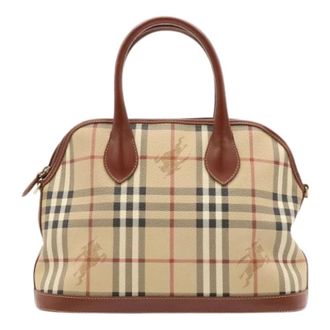 Burberry Sac &agrave; main Pre-owned Nova Check en PVC - Femme - Pre-owned - Beige - Taille: ONE Size