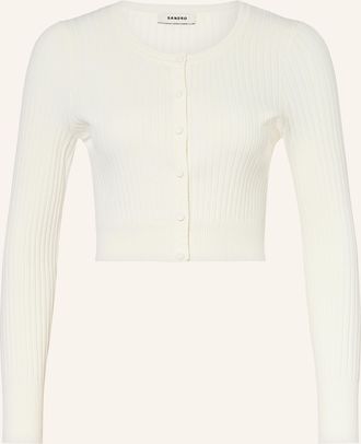 Sandro Sandro Cropped-Strickjacke weiss