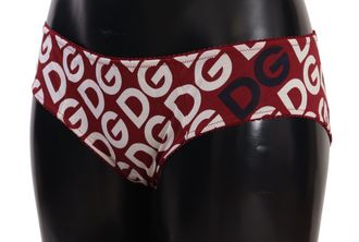 Dolce & Gabbana Womens Multicolor Dg Logo Print Slip Bottom Underwear Cotton Clothing