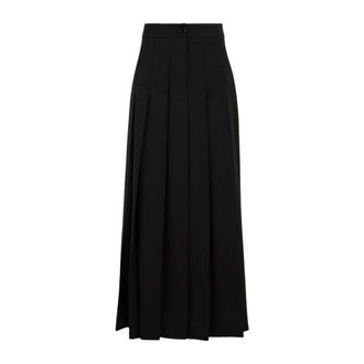 SOLOTRE Jupe Midi Pliss&eacute;e - Femme - Jupes - Noir - Taille: 42 FR