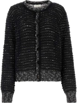 Ernest W. Baker Femme, Pulls, Multicolore, Taille: 44 FR Cardigan Bicolore en M&eacute;lange de Mohair