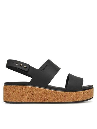Crocs Sandalen Brooklyn Cork Low Wedge 211144 Schwarz