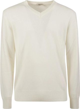 Altea V-Ausschnitt Pullover Regular Fit - - Knitwear - Herren - Wei&szlig; - L
