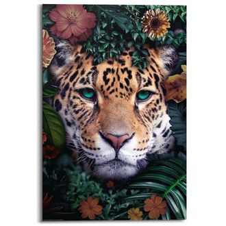 Reinders Wandbild, Leopard, Wohnzimmer, Bilder, Wanddeko, Room Decor, MDF, Mehrfarbig, 90 x 60
