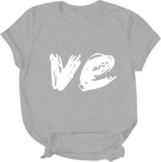 Generic Tee Shirt Femme Coton D&eacute;t&eacute; Et &Agrave; Manches Courtes Basique Hauts T Shirt D&eacute;t&eacute; Casual L&acirc;che Top &Agrave; La Mode &Agrave; Manches Courtes Chemises Chic Et &Eacute;l&eacute;gant Sport