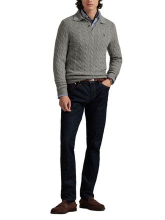 Polo Ralph Lauren Cable-Knit Wool-Cashmere Sweater - Grey