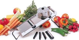 De Buyer 2000.06 Gemüsehobel, Edelstahl, 2 Klingen + Kämme 4/10