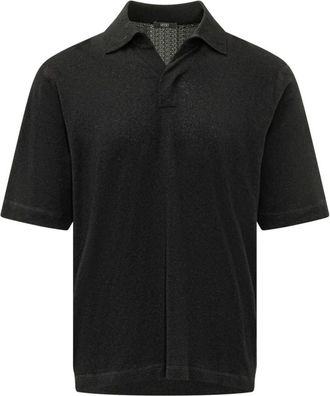 Hosio Hosio, Homme, Tops, Noir, Taille: XL Polo &eacute;ponge