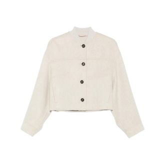 Brunello Cucinelli Leichte Jacke - - Jackets - Damen - Beige - S
