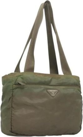 Prada Pre-owned Nylon sacs-prada - Femme - Pre-owned - Vert - Taille: ONE Size