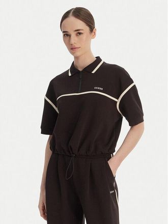 Guess Poloshirt V6GP01 K2945 Braun Oversize