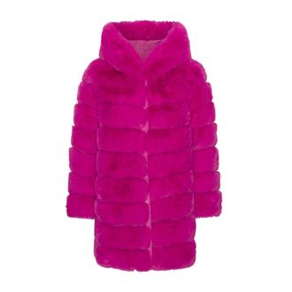 Americandreams Americandreams, Femme, Vestes, Rose, Taille: 38 FR Blake Faux Fur Coat