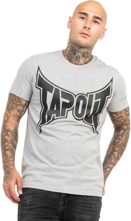 Tapout Herren T-Shirt Normale Passform Logo Tee Marl Grey/Black XL