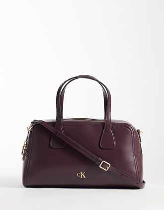 Calvin Klein Sac de bowling taille moyenne avec bandouli&egrave;re - Marron fudge