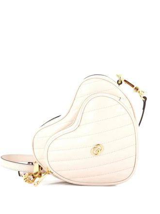 Gucci Interlocking G Heart Diagonal Quilted Leather Mini shoulder bag - Tons neutres