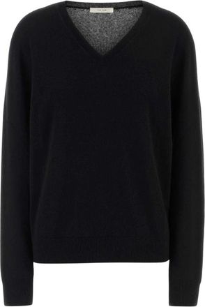 The Row Femme, Pulls, Noir, Taille: 40 FR V-neck Tricots