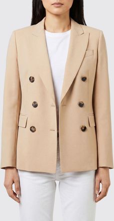Alberto Biani Blazer crois&eacute; slim fit en cady avec revers classiques