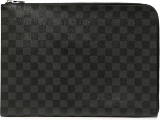 Louis Vuitton Clutches - Damier Graphite Pochette Jour GM - Gr. unisize - in Schwarz - f&uuml;r Damen