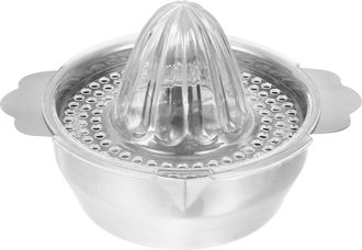 Hemoton 1stk Zitronenpresse Manueller Entsafter Manueller Handentsafter Zitrus-orangen-handentsafter Zitronenreibahle Rostfrei Orangenmacher Obst Tragbar Roti