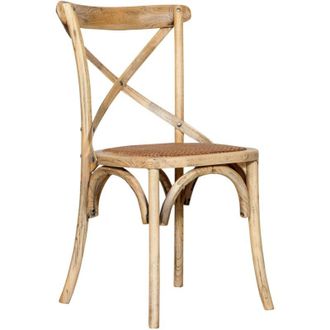 Biscottini International Küchenstuhl Thonet Stuhl 47x86x51 cm Moderner Stuhl aus Holz und Rattan Esszimmerstühle Vintage Stühle Rustikale Stühle