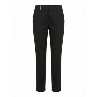 PESERICO Femme, Pantalons, Noir, Taille: 36 FR Pantalon Iconique 4718