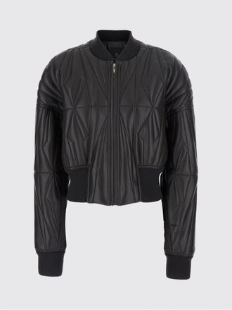 Rick Owens Bomber Moncler x en cuir de veau matelass&eacute; &agrave; coupe cropped