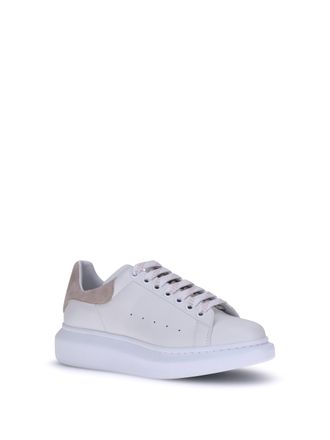 Alexander McQueen Womens Leather Sneakers Off White
