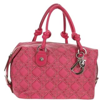 Dior Sac &agrave; main Pre-owned Vintage en toile enduite - Femme - Pre-owned - Rose - Taille: ONE Size