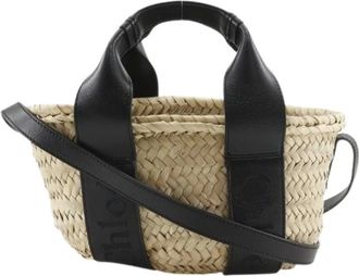 Chlo&eacute; Pre-owned Sense Small Basket Raffia Small Handbag - Femme - Pre-owned - Beige - Taille: ONE Size