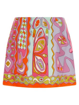 Emilio Pucci Multicolor Silk Twill Skirt - Multicolor