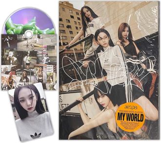 Generic aespa - Drittes Mini-Album [MY WORLD] (Tabloid Ver.) Boulevardcover + Boulevardbl&auml;tter + CD-R + Fotokarte + Poster + 2-polige Buttons + 4 zus&auml;tzliche 