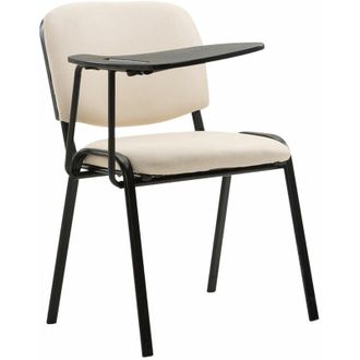 Clp Chaise Ken en similicuir avec tablette rabattable Cr&egrave;me