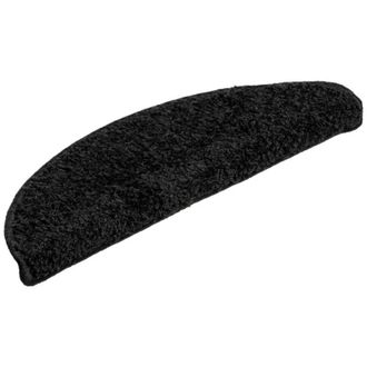 vidaXL Stufenmatten 10 Stk. 56x17x3 cm Schwarz Halbrund vidaXL