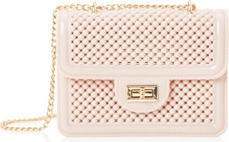 Felipa Womens Damen Klappe Umhängetasche, BEIGE