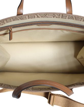 Versace Logo-Jacquard Cotton-Viscose Tote Bag - Brown