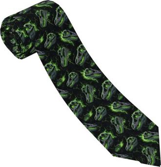 Generic Cravates Homme Imprim&eacute; De Cr&acirc;nes De Dinosaures Verts Classique Cravates &Eacute;l&eacute;gant Cravate Pour L&Eacute;cole Remise De Dipl&ocirc;me Mariage