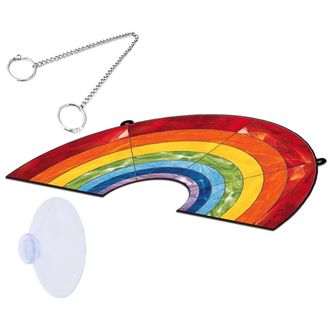 Lioobo Regenbogen Acryl Wandanh&auml;nger Bunte Fenster und Verandadekoration aus Bruchfestem Material Dekorativer Sonnenf&auml;nger f&uuml;r Garten Balkon und Party