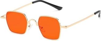 Generic Lunettes De Soleil Tendance &Agrave; Monture Fine En M&eacute;tal, Id&eacute;ales For Les Photos En Ext&eacute;rieur, For Hommes Et Femmes.(Orange)