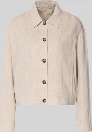 Moss Copenhagen Jacke aus Leinen-Mix mit Kentkragen Modell Viana Ginia