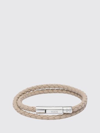 Tod's Bracelet MyColors en cuir de veau tress&eacute; avec logo grav&eacute;