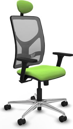 Piqueras y Crespo B&uuml;rostuhl f&uuml;r zu Hause, mit 3D-Armlehnen, h&ouml;henverstellbarer Lendenwirbelst&uuml;tze und festem Kopfteil, ausgestattet mit 3 Positionen und Schneidschaum, 